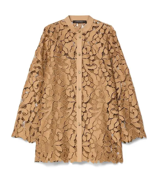 Marina Rinaldi Macramé Lace Longline Shirt