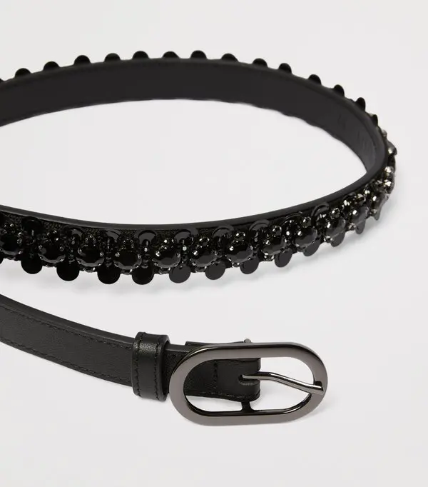 Marina Rinaldi Leather Embellished Belt