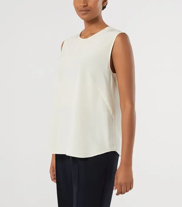Marina Rinaldi Sleeveless Silk Blouse