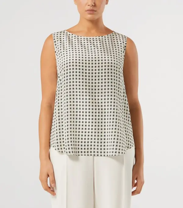 Marina Rinaldi Printed Silk Blouse