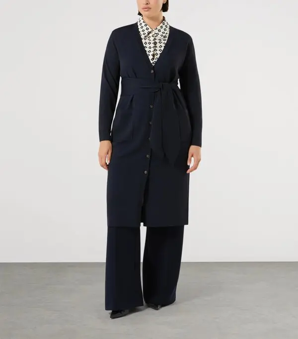 Marina Rinaldi Belted Longline Cardigan