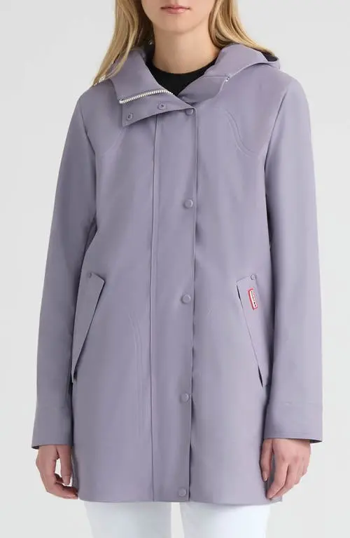Hunter Acacia Waterproof Rubberized Rain Jacket - Lavender Grey