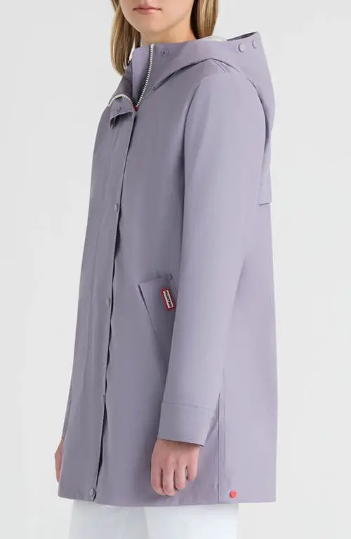 Hunter Acacia Waterproof Rubberized Rain Jacket - Lavender Grey