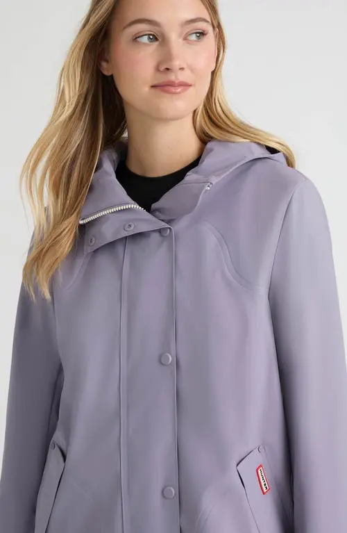 Hunter Acacia Waterproof Rubberized Rain Jacket - Lavender Grey