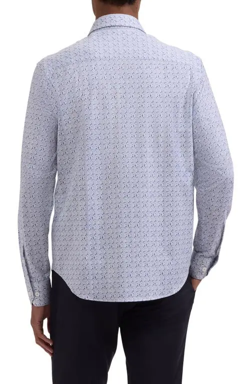 Bugatchi James Ooohcotton® Geo Print Button-up Shirt - Sand