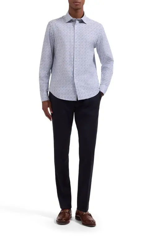Bugatchi James Ooohcotton® Geo Print Button-up Shirt - Sand