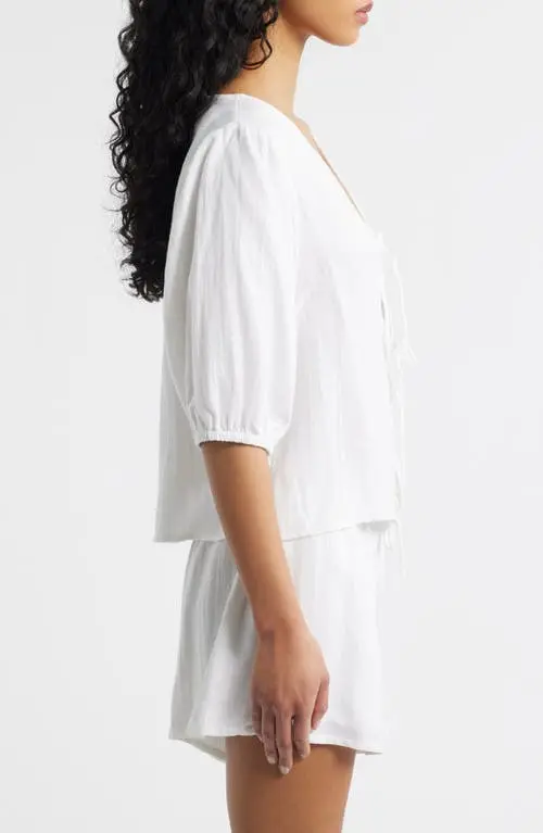 Rip Curl Vibe Surf Tie Front Top - White