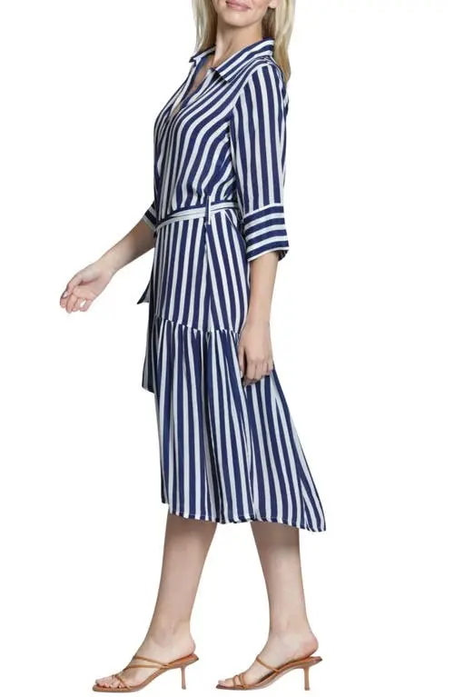 APNY Stripe Shirtdress - Navy