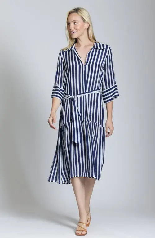 APNY Stripe Shirtdress - Navy