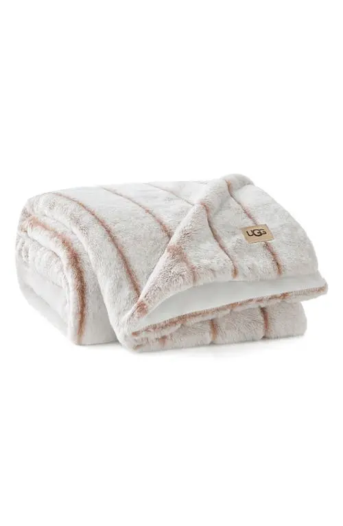 UGG Stasia Faux Fur Throw Blanket - Sandalwood