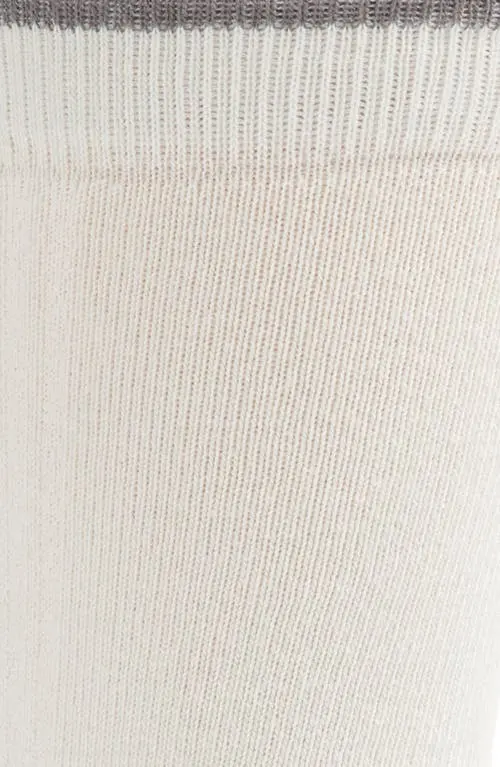 Nordstrom Stripe Cotton Blend Crew Socks - Grey Jet