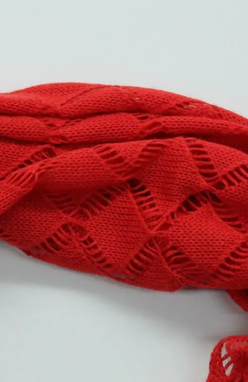 Portolano Cashmere And Silk Loop Scarf - Red