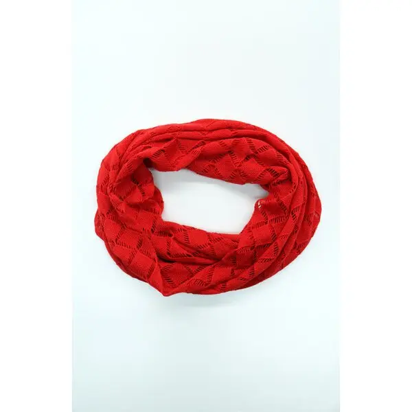 Portolano Cashmere And Silk Loop Scarf - Red