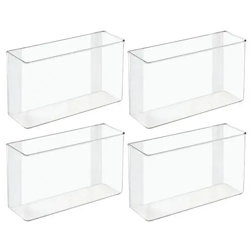 IDESIGN Adhesive Organizer Bin For Kitchenset Of 4 - Clear