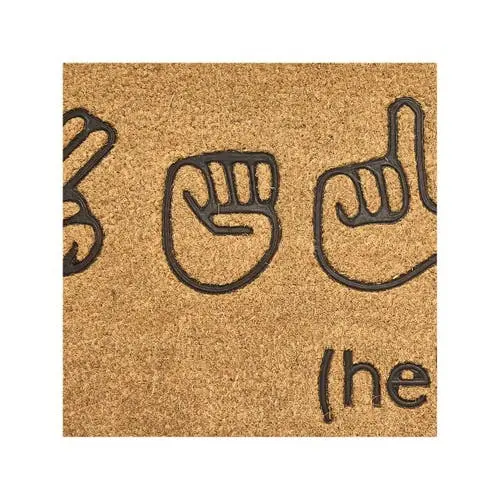 MDESIGN American Sign Language Asl Hello Coir Doormat