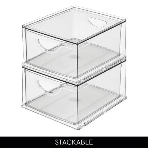 MDESIGN Stackable Storage Drawer For Pantry, Set Of 2