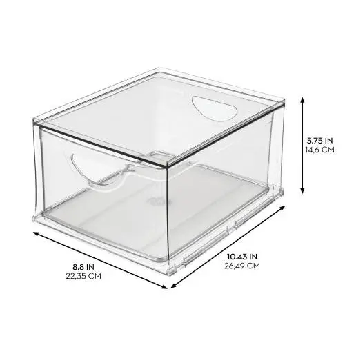 MDESIGN Stackable Storage Drawer For Pantry, Set Of 2
