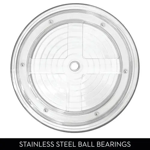 IDESIGN 9-inch Plastic 2-tier Lazy Susanset Of 2