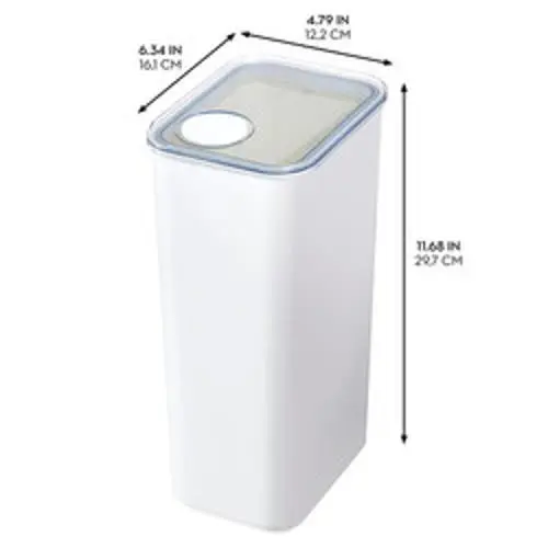 IDESIGN Extra Large Canister With Removable Pour Capset Of 4white