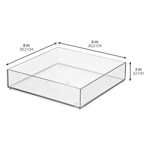 IDESIGN Plastic Makeup Drawer Organizer Trayset Of 4