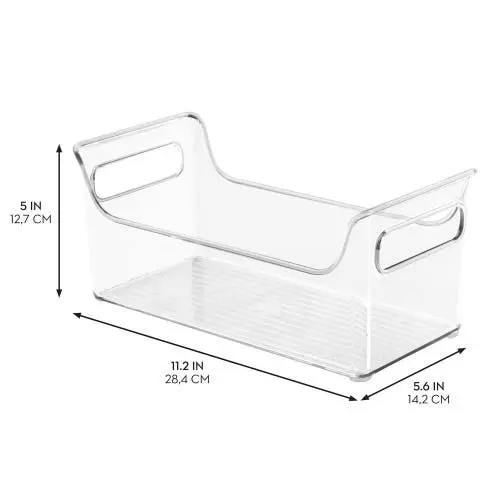 IDESIGN Plastic Condiment Organizer With Handles, Set Of 2
