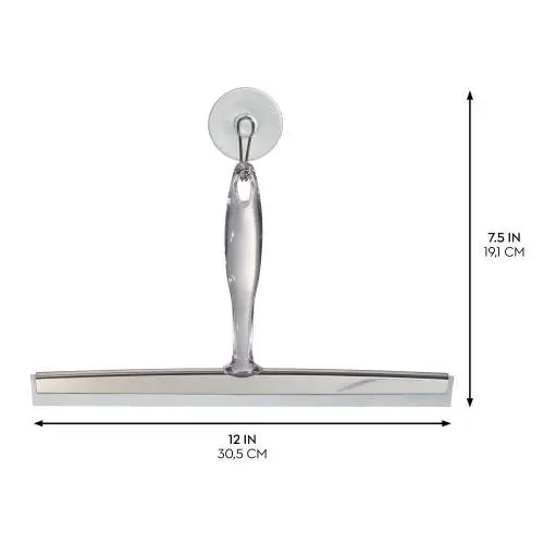 IDESIGN Shower Squeegee With Wall Hook, Set Of 2