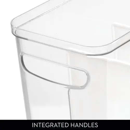 IDESIGN 3-section Divided Pantry Organizer Binset Of 4/white
