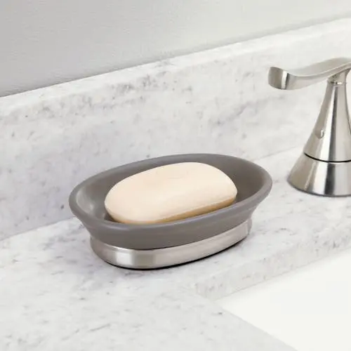IDESIGN Ceramic Soap Dish For Bathroom Sink