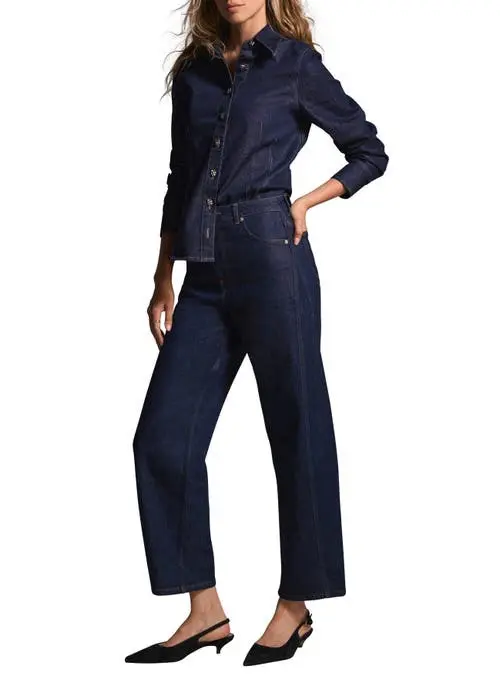 Mint Velvet Barrel Leg Jeans - Navy