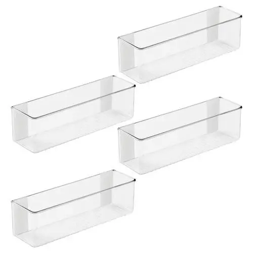 IDESIGN Adhesive Organizer Bin For Kitchenset Of 4 - Clear