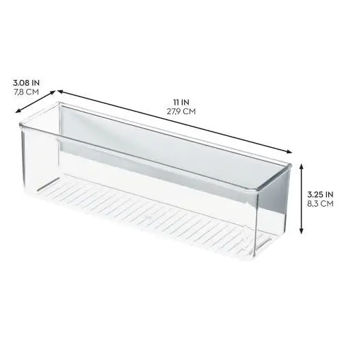 IDESIGN Magnetic Organizer Bins For Laundry Roomset Of 4 - Clear