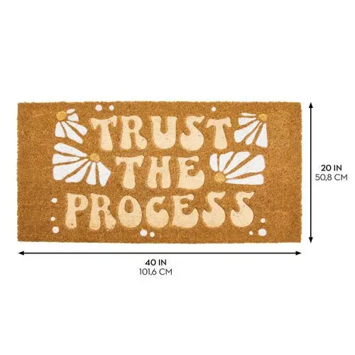 MDESIGN Trust The Process Coir Large Rectangular Doormat