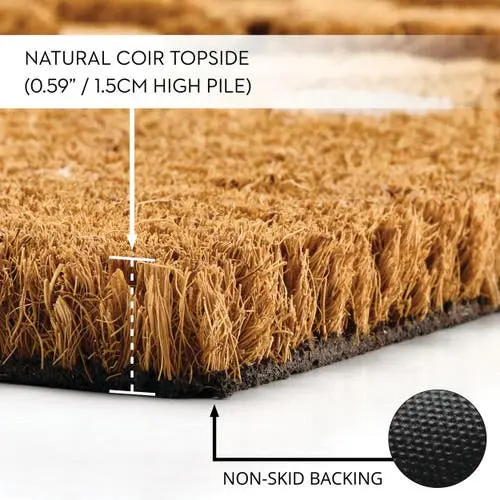MDESIGN Trust The Process Coir Large Rectangular Doormat