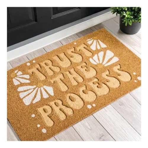 MDESIGN Trust The Process Coir Large Rectangular Doormat
