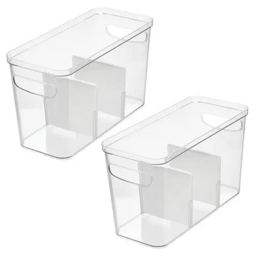IDESIGN 3-section Divided Pantry Organizer Binset Of 2/ - Clear