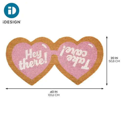 MDESIGN Heart-shaped Sunglass Shaped Coir Doormat
