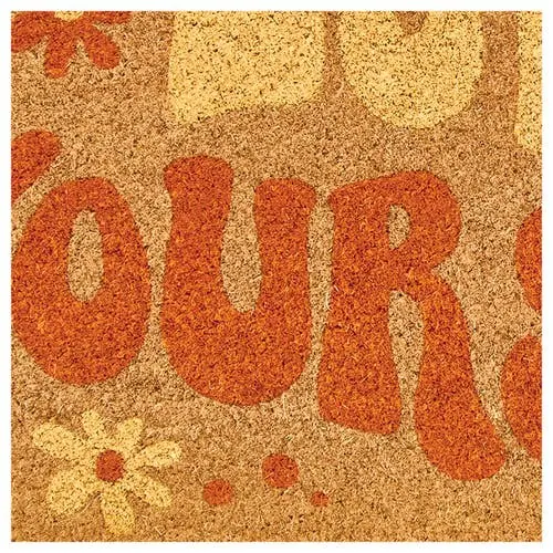 MDESIGN Love Yourself Scalloped Coir Rectangular Doormat