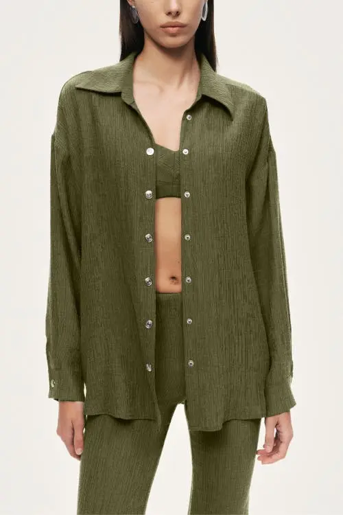 NOCTURNE Relaxed Button-down Shirt