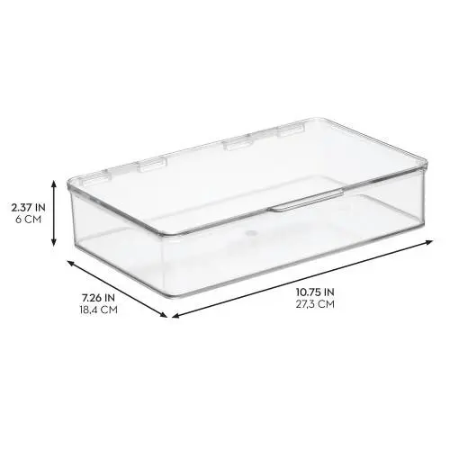 IDESIGN Stackable Hinged-lid Pantry Storage Boxset Of 4