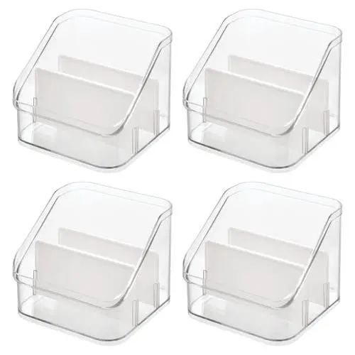IDESIGN 3-section Divided Pantry Organizerset Of 4/ - Clear