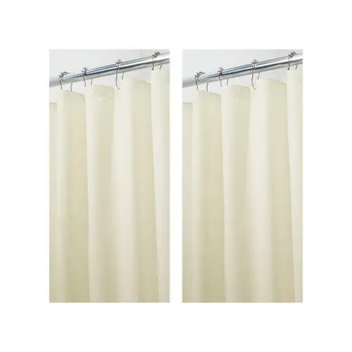 IDESIGN Solid Polyester Shower Curtain72" X 72"set Of 2