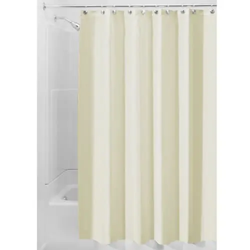 IDESIGN Solid Polyester Shower Curtain72" X 72"set Of 2