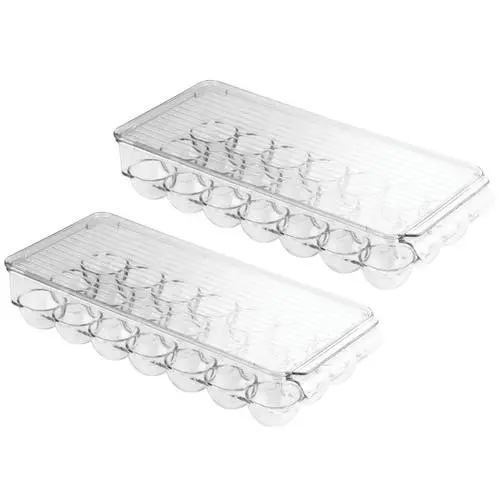 IDESIGN Plastic Egg Holderholds 21 Eggsset Of 2made - Clear