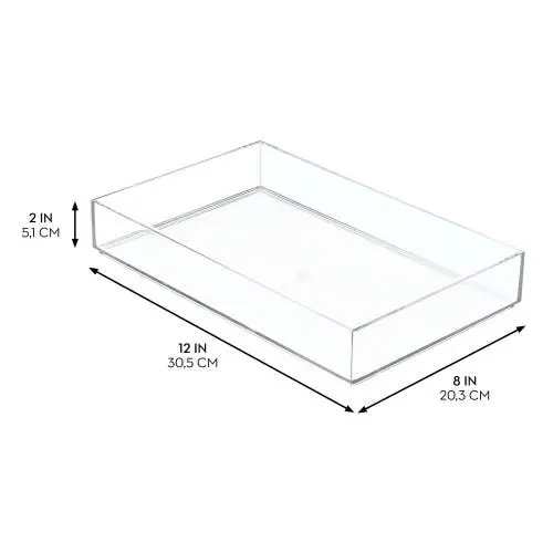 IDESIGN Set Of 4 Makeup Drawer Organizer Trays For Vanity