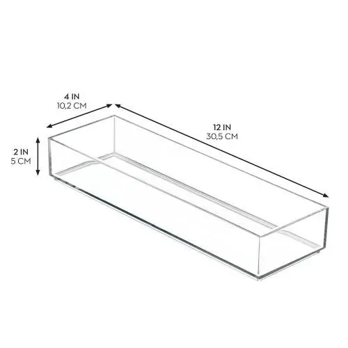 IDESIGN Plastic Makeup Drawer Organizer Trayset Of 6 - Clear