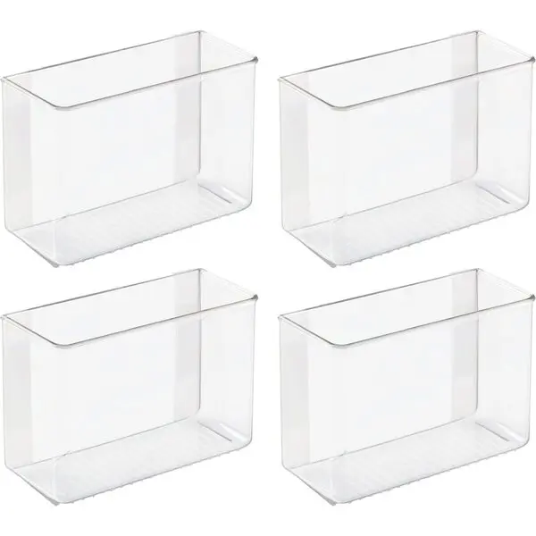 IDESIGN Adhesive Organizer Bin For Kitchenset Of 4clear - Natural