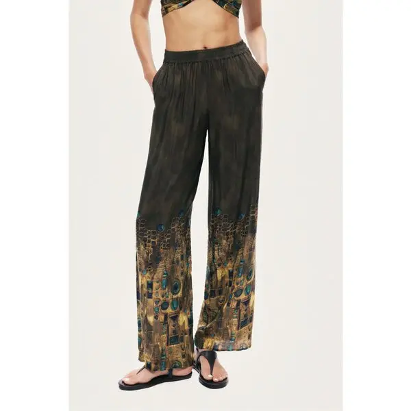 NOCTURNE Printed Straight-leg Pants