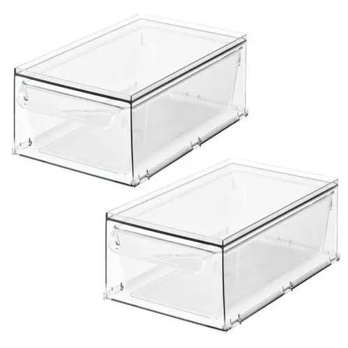 IDESIGN Stackable Kitchen Storage Drawerset Of 2 - Clear