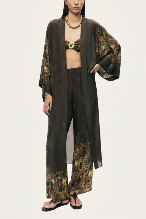 NOCTURNE Printed Long Kimono