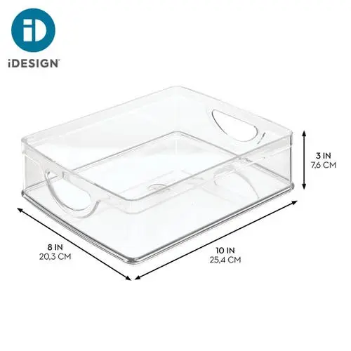 IDESIGN Stackable Pantry Bin With Handlesset Of 2made